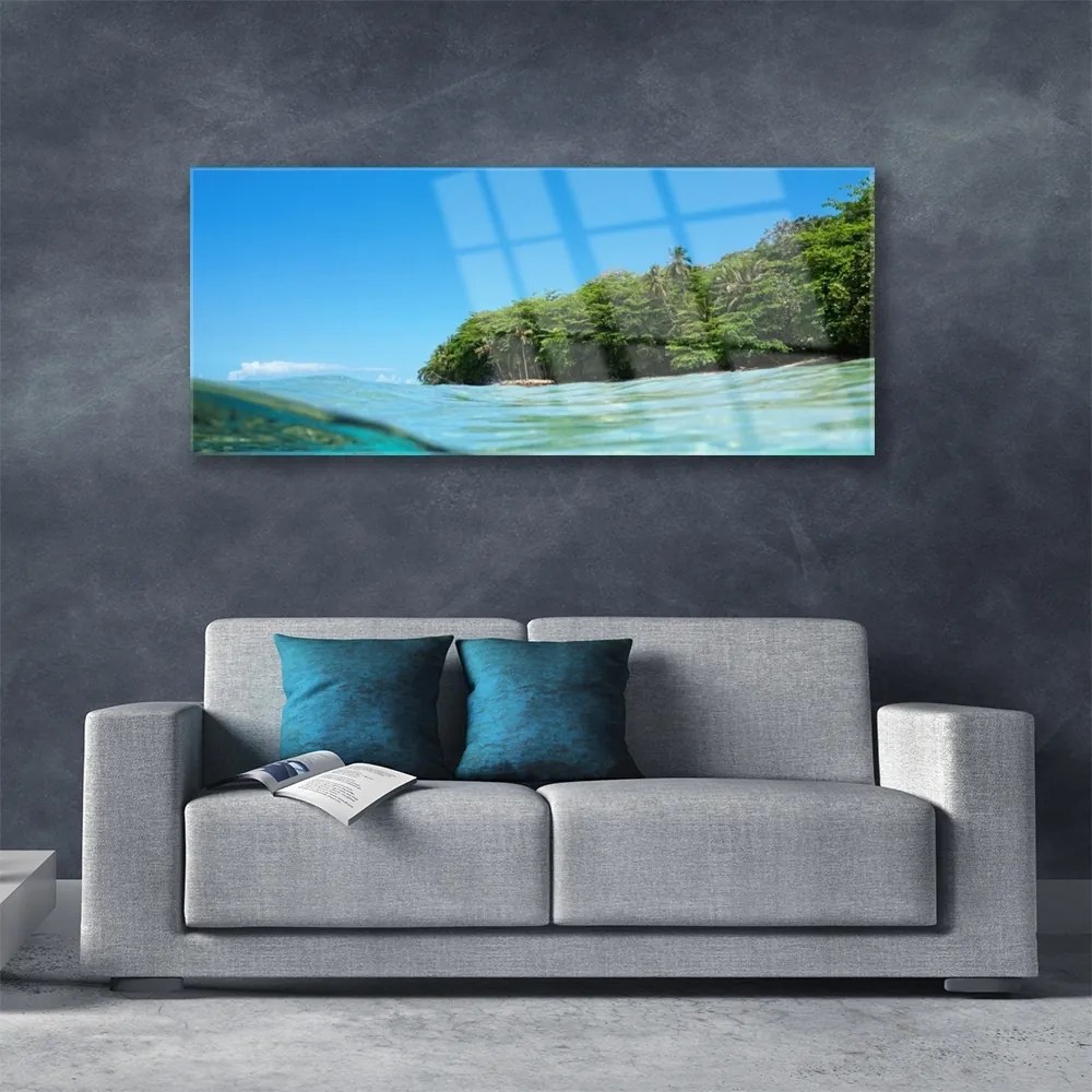 Plexisklo-obraz Moře Strom Krajina 125x50 cm