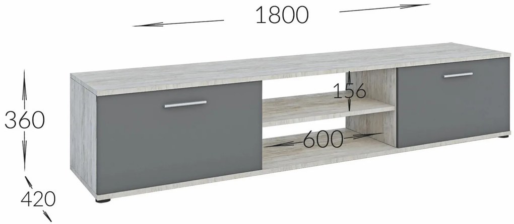 Obývací stěna VITO sonoma/wenge
