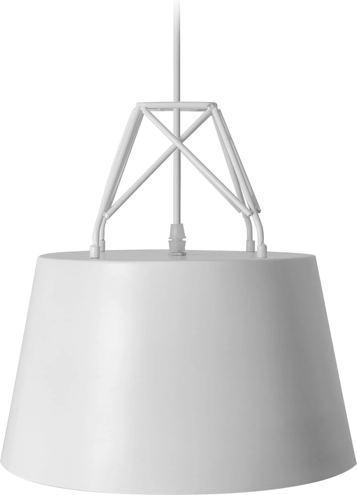 Toolight Toolight, závěsná kovová stropní lampa 1xE27 APP423-1CP, bílá, OSW-00553