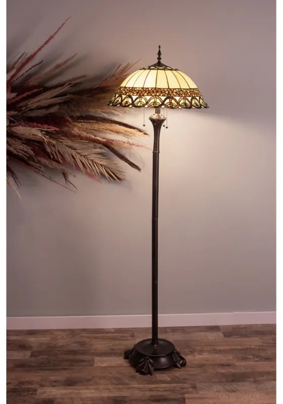 Stojací lampa Tiffany- Ø 50*165 cm 3x E27 / Max 60w – 50x165 cm