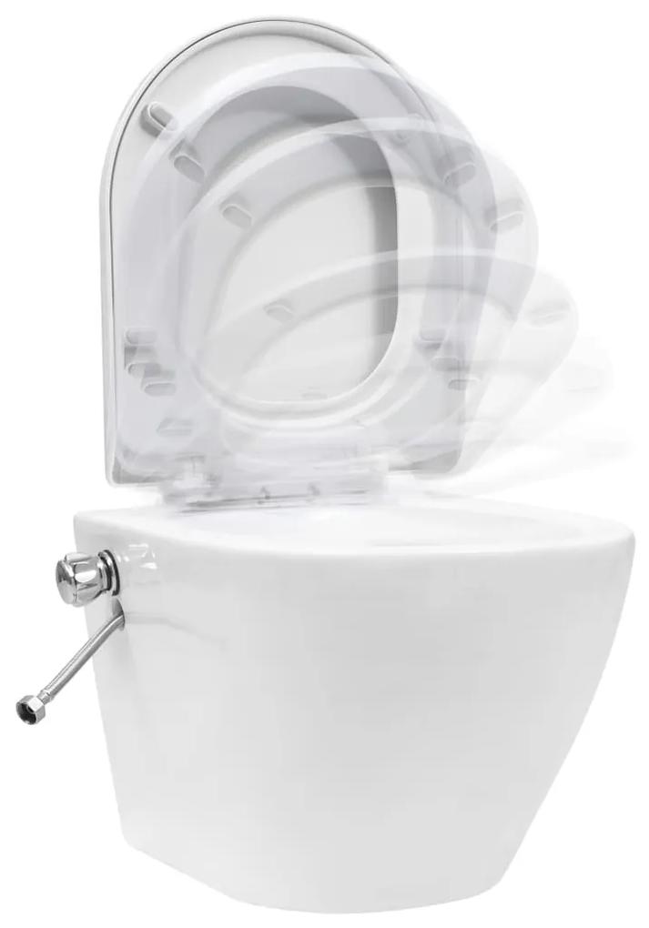 Závěsné WC bezobrubové s podomítkovou nádržkou keramika bílé,  3055348