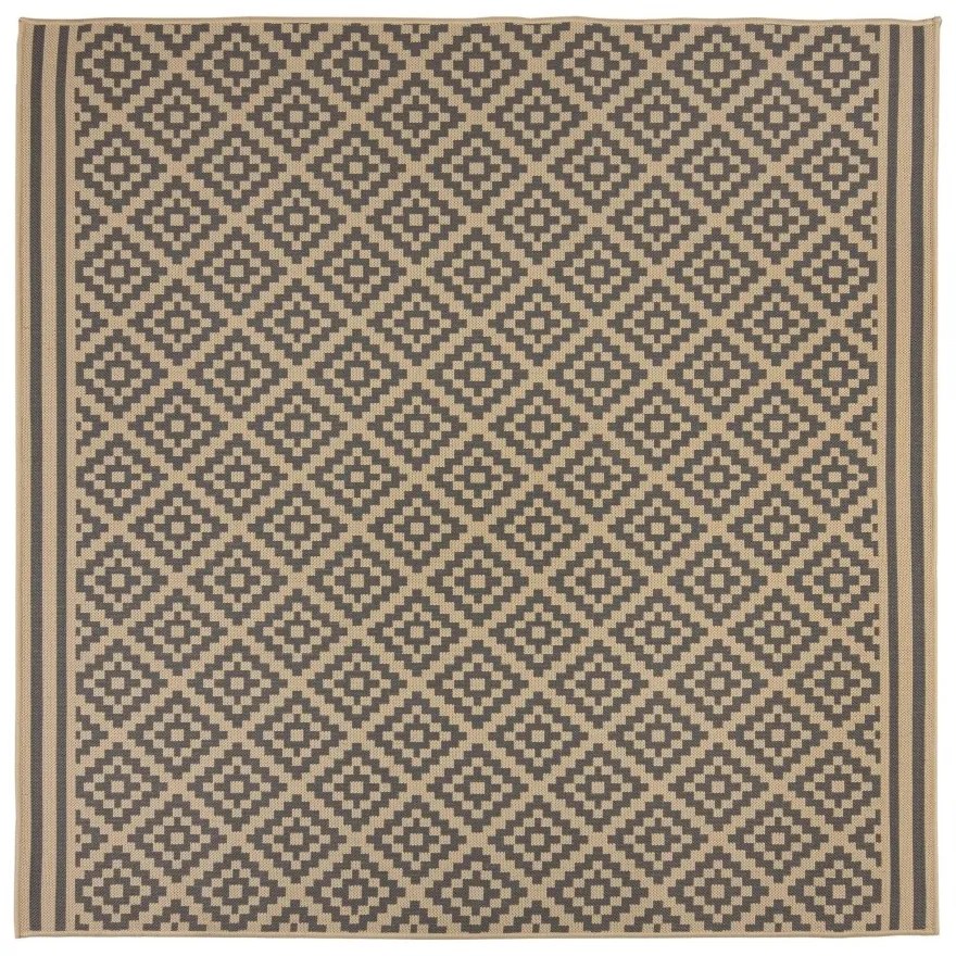 Flair Rugs koberce Kusový koberec Florence Alfresco Moretti Beige/Anthracite čtverec ROZMĚR: 200x200