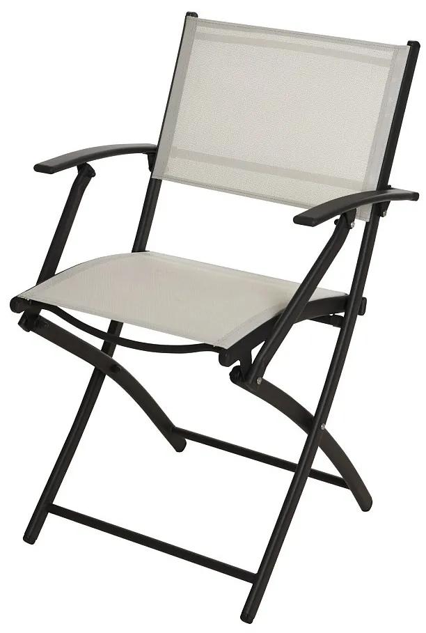 PROGARDEN Zahradní židle skládací krémová KO-X60000180