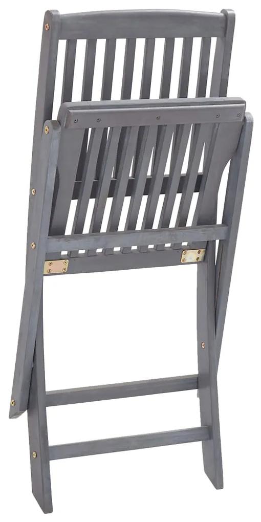 Skládací zahradní židle s poduškami 6 ks masivní akáciové dřevo,  3065452