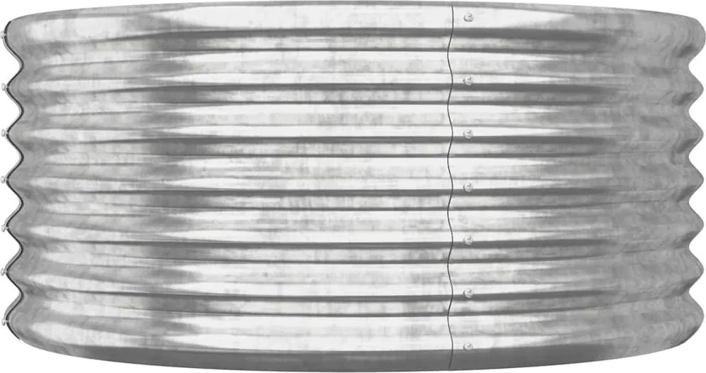 Zahradní truhlík pozinkovaná ocel 80x80x36 cm stříbrný 318857