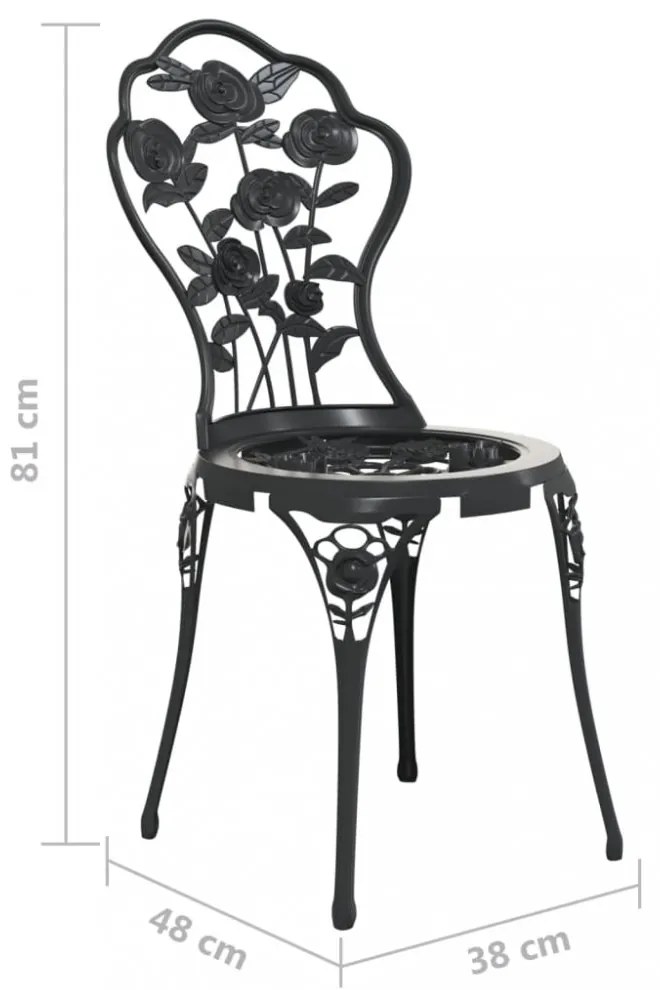 Zahradní bistro set 3 ks litý hliník Dekorhome