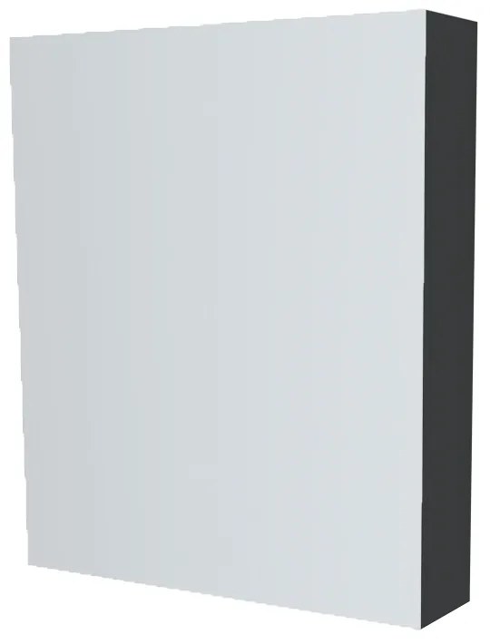 Mereo, Mereo Koupelnová zrcadlová skříňka 60 cm, galerka, 1x dvířka levá, Multidecor, Šedá antracit, MER-CN798G61SEAN
