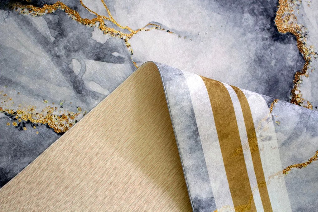BE Koberec Porte 2001 Koło GREY GOLD - šedozlatý kulatý Rozměr: 80 cm