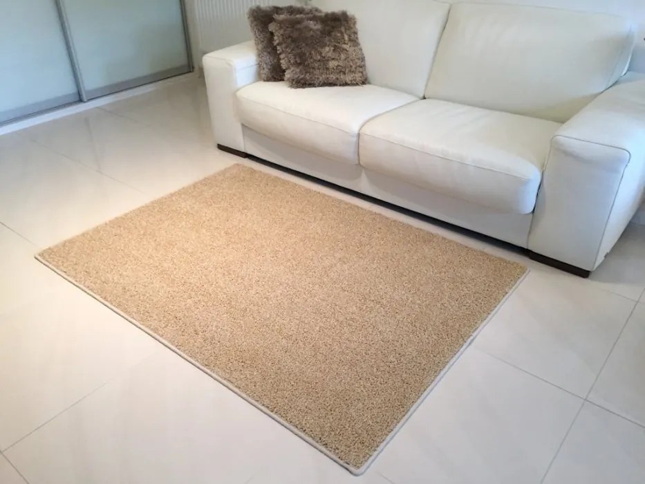 Vopi | Kusový koberec Color Shaggy béžový - Kulatý průměr 160 cm