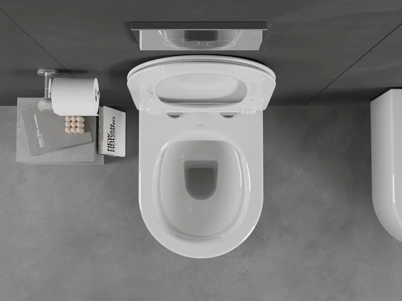 Mexen Sofia závěsná WC mísa Rimless, bílá lesk - 3354XX00