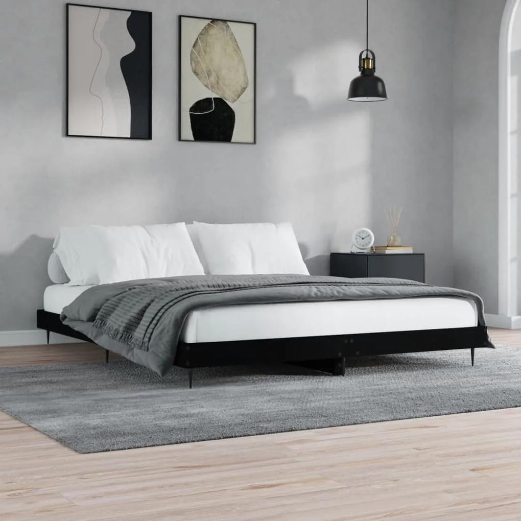 vidaXL Rám postele černý 160 x 200 cm kompozitní dřevo