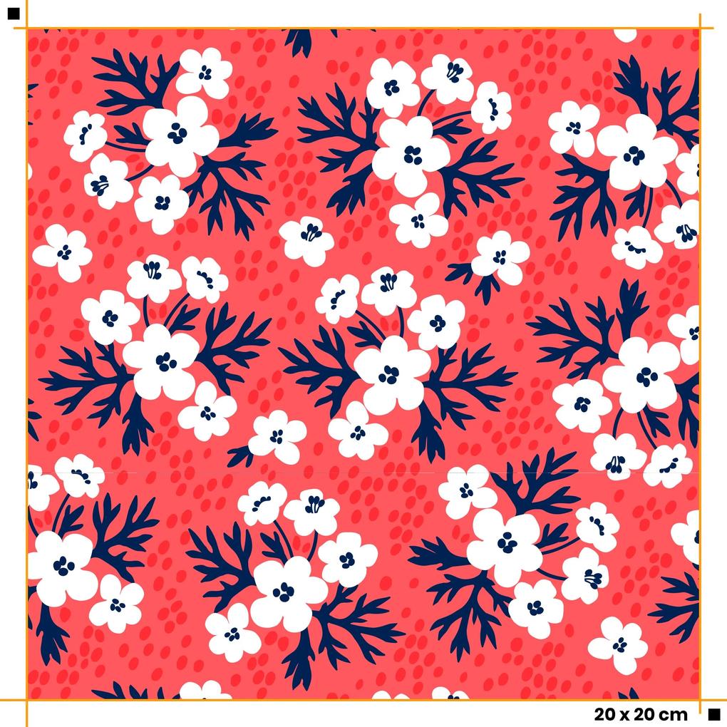 Malvis ® Vzorovaná tapeta Bílé květy Vel. (šířka x výška): 360 x 260 cm