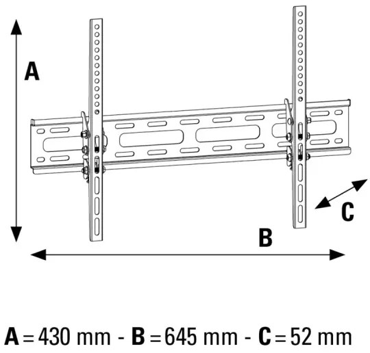 Hama - Naklápěcí nástěnný držák pro TV 32-75“ černá