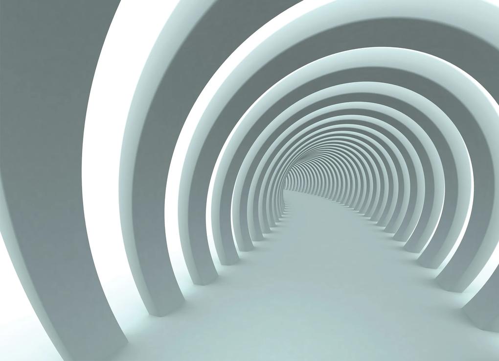 Malvis Tapeta Abstrakt tunel white Vel. (šířka x výška): 216 x 140 cm
