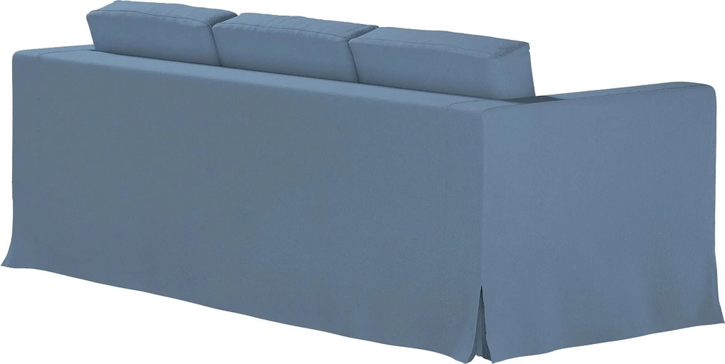 Potah na pohovku IKEA Karlanda 3-místná nerozkládací, dlouhý barva modrá látka pletený vzor