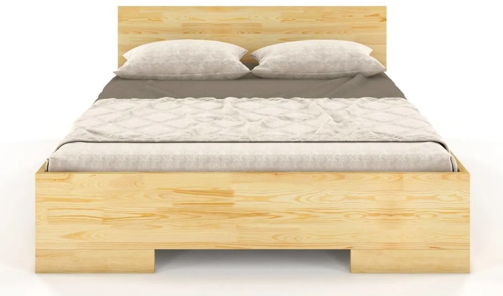 Prodloužená postel s úložným prostorem Spektrum - borovice   , Borovice přírodní, 120x220 cm