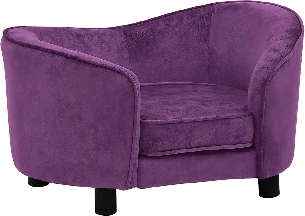 Pohovka pro psy vínová 69 x 49 x 40 cm plyš 171024