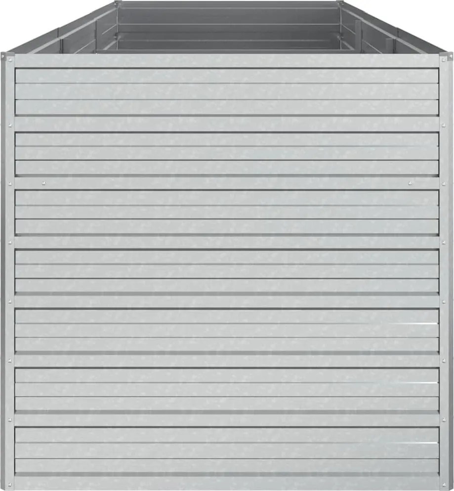 vidaXL Zahradní vyvýšený záhon 240x80x77 cm pozinkovaná ocel [316886] Barva: Stříbrná