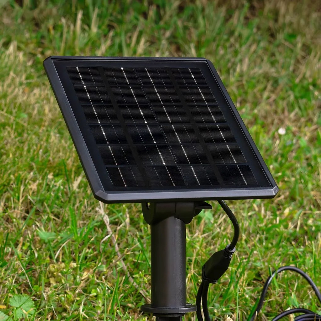 Exteriérové solární zapichovací svítidlo Rings, 2x LED 1,5w, černá