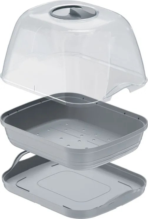 PRO Sadbovač s polykarbonát. víkem RESPANA TABLE GREENHOUSE šedý kámen 25,7cm
