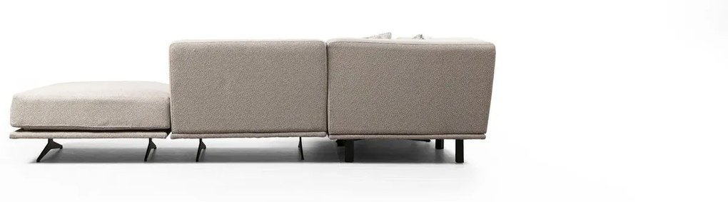 Designová rohová sedačka Kessya béžová - levá