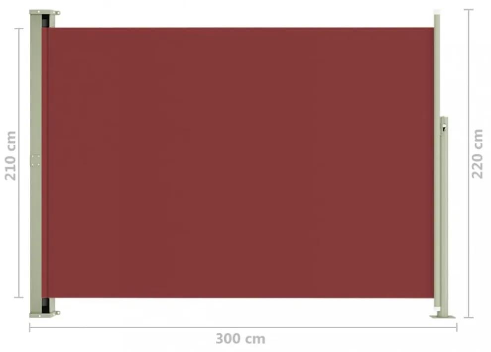 Zatahovací boční markýza 220x300 cm Dekorhome Krémová