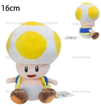 Plyšové hračky ze hry Super Mario Bros - vedlejší postavy Varianta: Yellow Toad, 16 cm