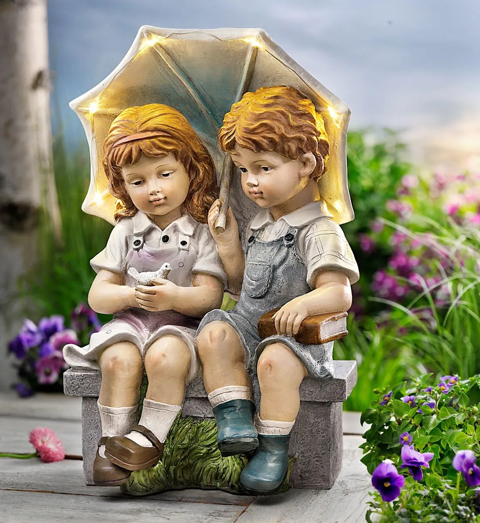 Solární figurka Lara a Leon