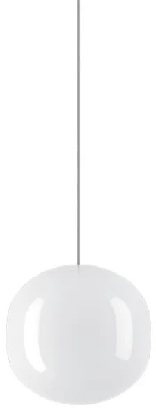 Lodes 18711 1200 Volum 14, závěs z bílého foukaného skla, 1x15W E14, prům.14cm