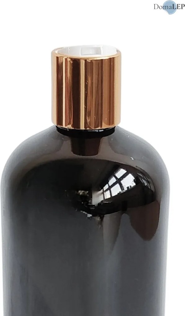 Dávkovač na mýdlo 500 ml černý s bílo-zlatým DISC TOP BELA
