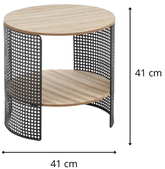 Konferenční stolek WZOR 41 cm přírodní dub/černý