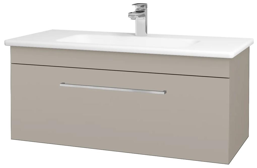 Dřevojas Koupelnová skříň ASTON SZZ 100 Varianta: N01 Bílá lesk / Úchytka T03 / IND Individual