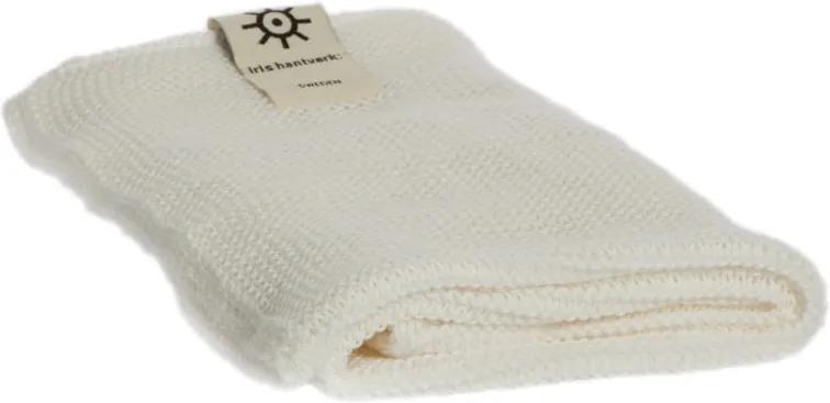 Bílý ručník z eko bavlny Iris Hantverk, 45 x 50 cm