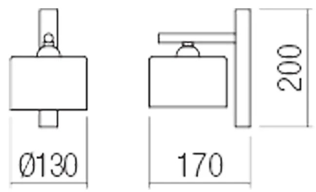 Redo 01-1548 nástěnná lampa Miller matně bílá, E27, ø13cm