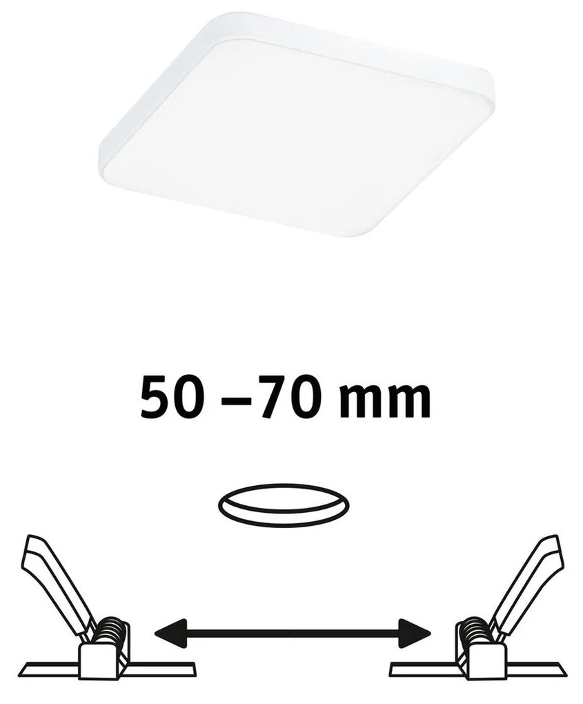 Paulmann Veluna Edge LED vestavná IP44 4000K 9x9cm