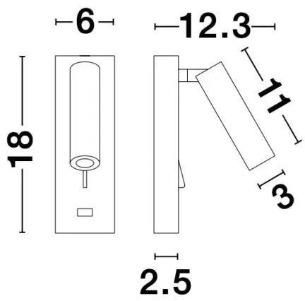 Moderní nástěnné svítidlo Fuse 6 bílé