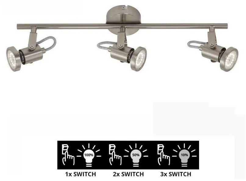 Briloner Briloner 2712-032 - LED Stmívatelné bodové svítidlo SEMPLICE 3xGU10/5W/230V BL0715