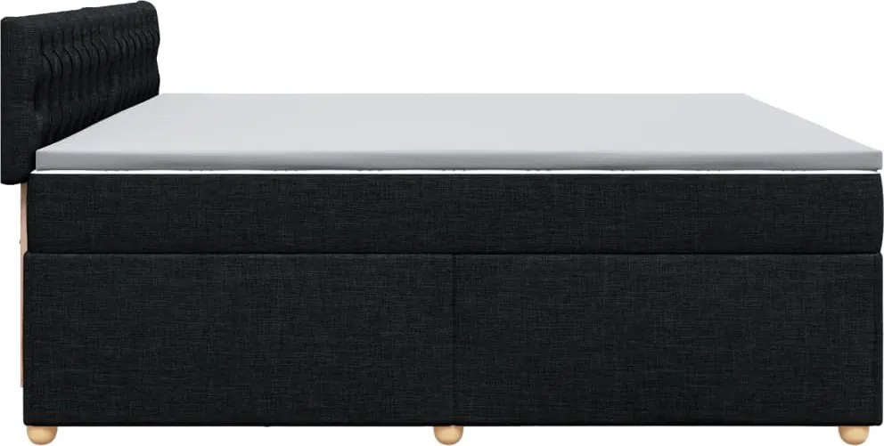 Box spring postel s matrací černá 200x200 cm textil 3289096