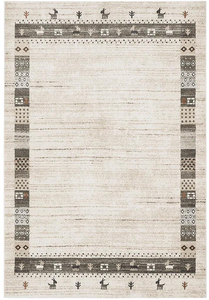 Koberce Breno Kusový koberec TORINO 15/VEV, Béžová, Vícebarevné, 80 x 150 cm