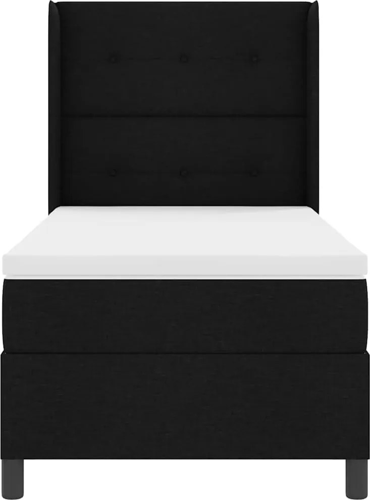 Postel s boxspringem s polštářem Černý 200 x 80 cm textil 3341611