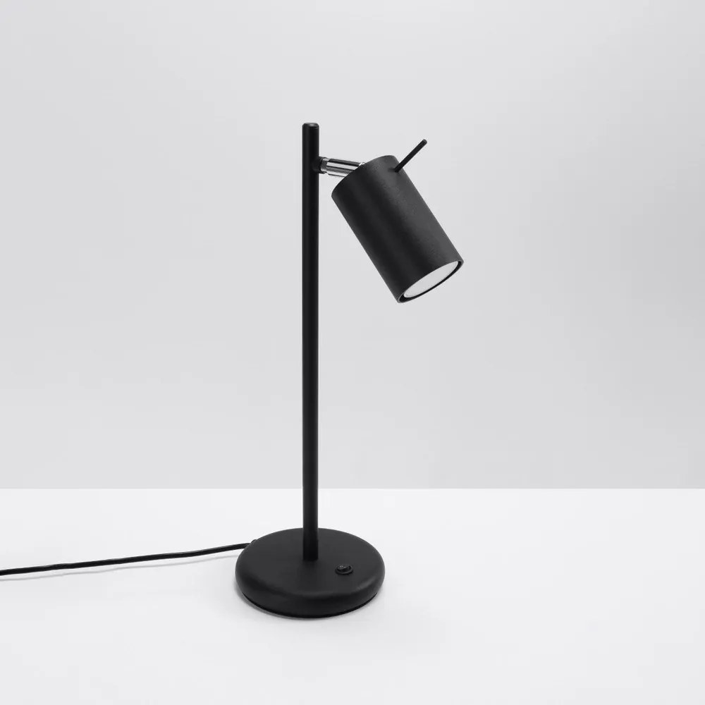 Černá kovová stolní lampa (výška 43 cm) Etna – Sollux