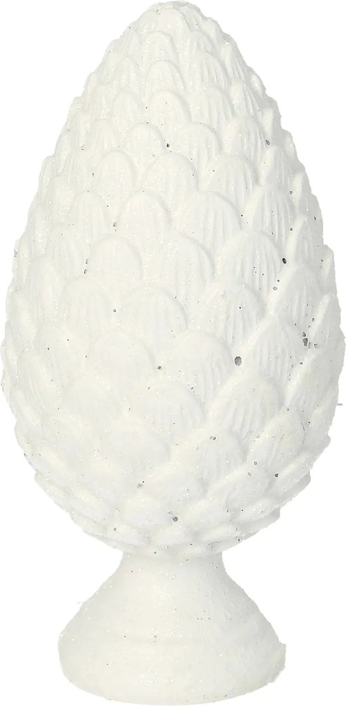 Dekorace White Cone 13cm