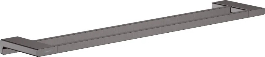 Hansgrohe AddStoris, držák na ručník dvojitý, kartáčovaný černý chrom, HAN-41743340