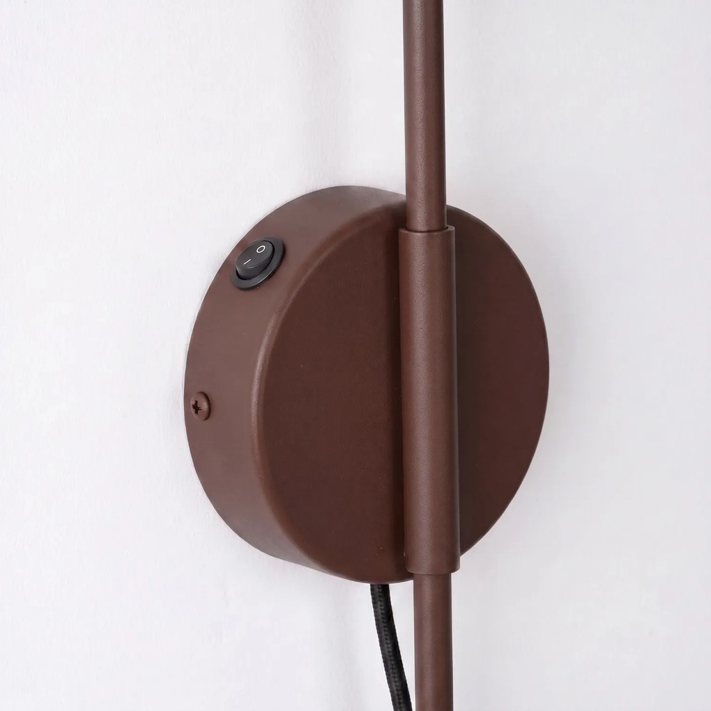 Sollux Lighting Nástěnné svítidlo NOX 1 hnědé s vypínačem