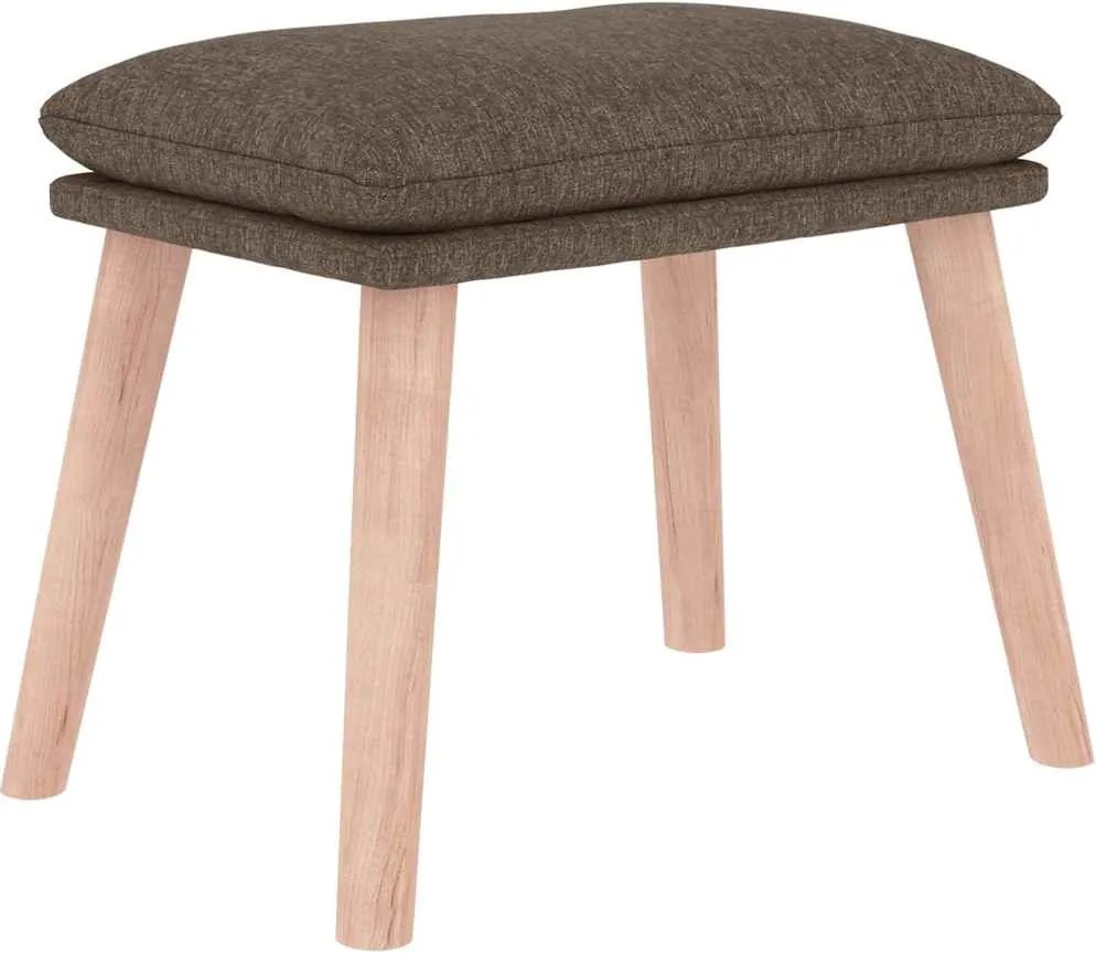 Houpací křeslo s podnožkou taupe textil 3097713