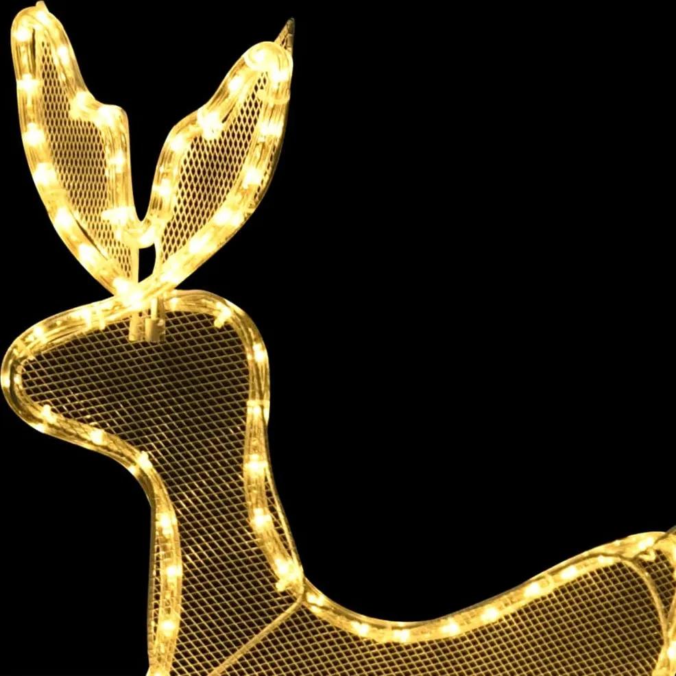 vidaXL Vánoční světelná dekorace vyplétaný sob se sáněmi 432 LED diod [289971] Barva: Teplá bílá