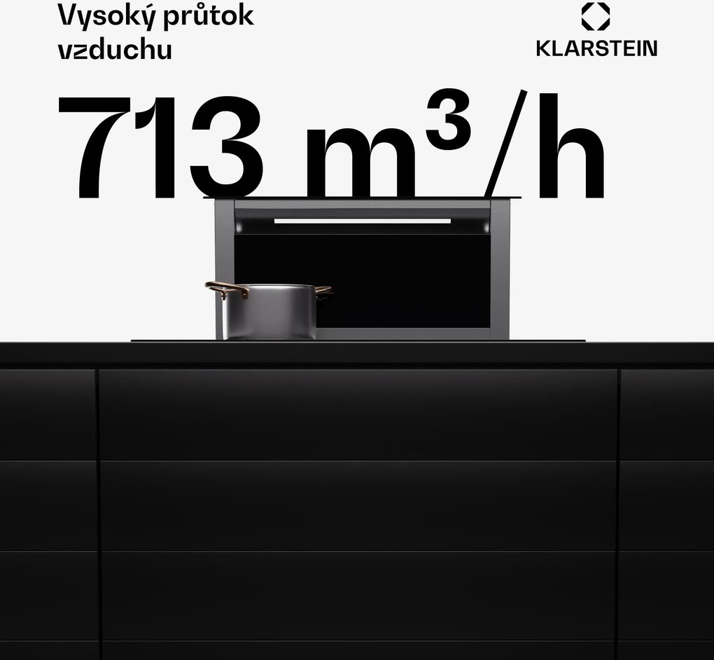 Klarstein Royal Flush Eco Slim 60, digestoř, 60 cm, 713 m³/h, A+