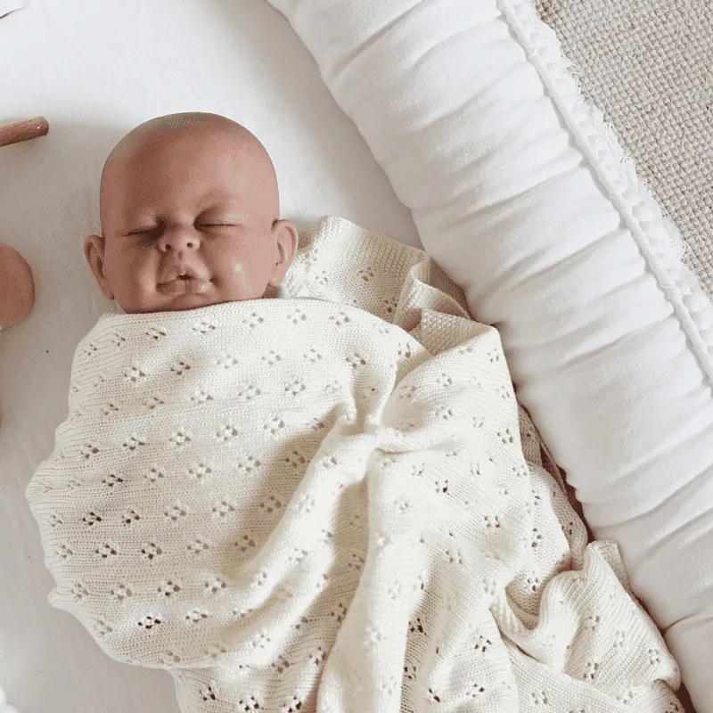 Hnízdo pro miminko Boho bílá