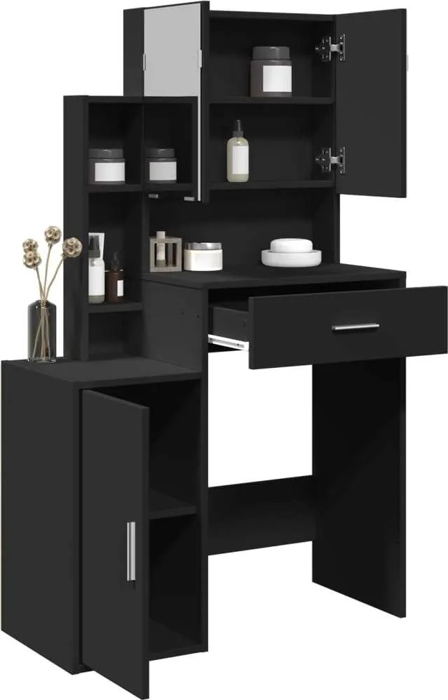 vidaXL Toaletní stolek se skříňkou 80 x 35 x 132 cm [848235] Barva: hnědý dub