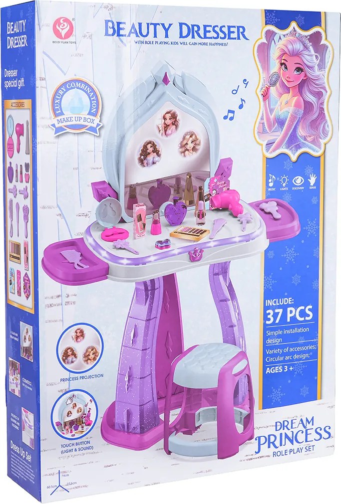 RKToys Dětská toaletka Princess Glow